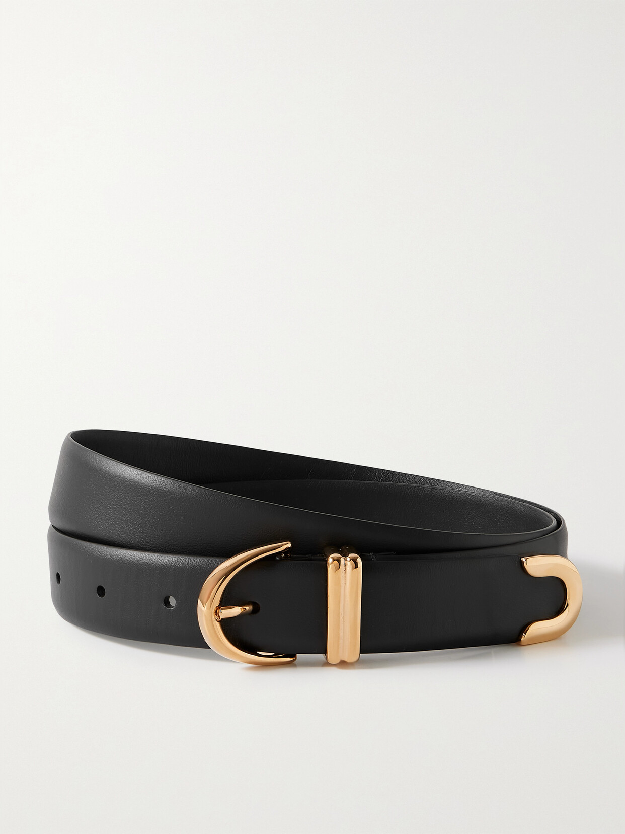 Khaite Axel Small Belt, 85, Gold Black Khaite Axel Belt - Black - 37% Off | Editorialist main image 2