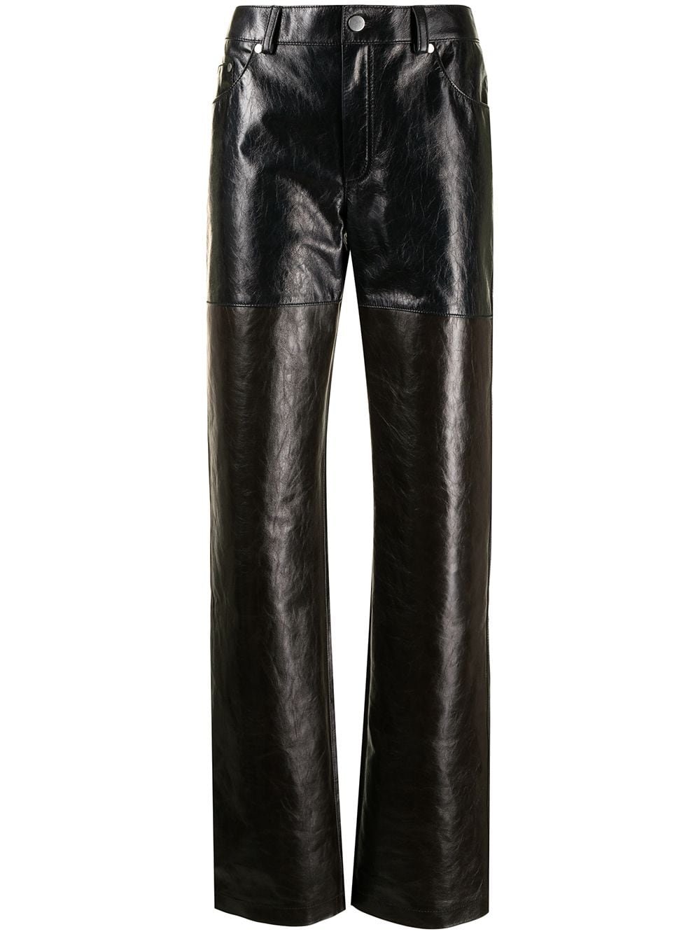 Peter Do Leather Combo Pants In Black - 71% Off | Editorialist