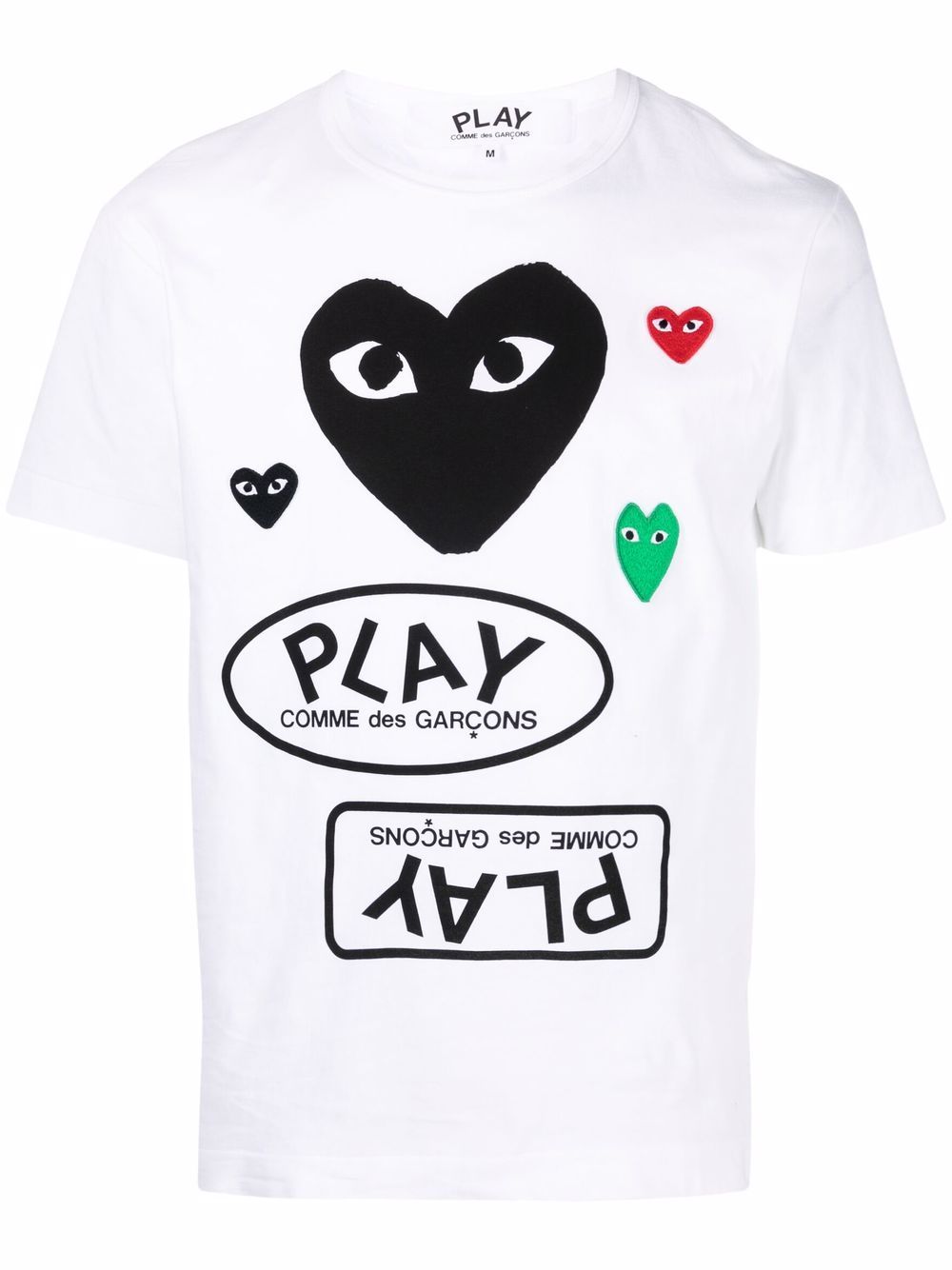 PLAY COMME DES GARCON heart logo-print t-shirt