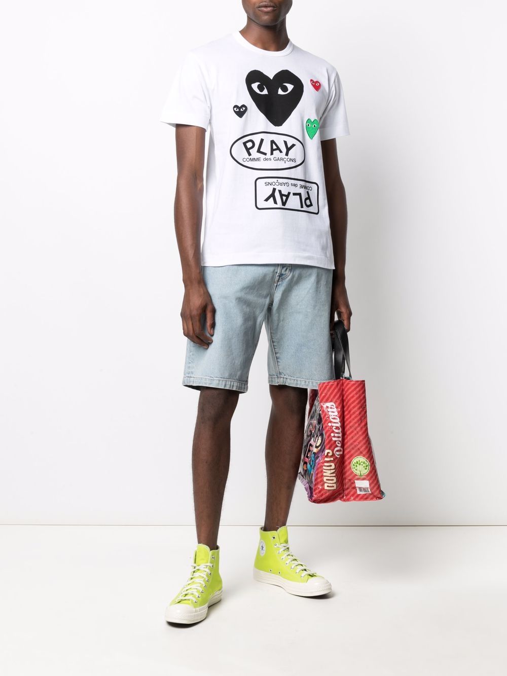 PLAY COMME DES GARCON heart logo-print t-shirt