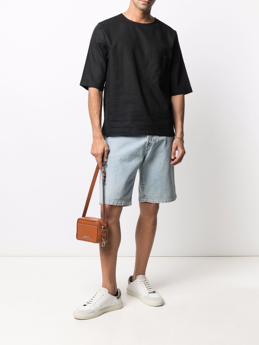 DELL'OGLIO short-sleeve linen t-shirt