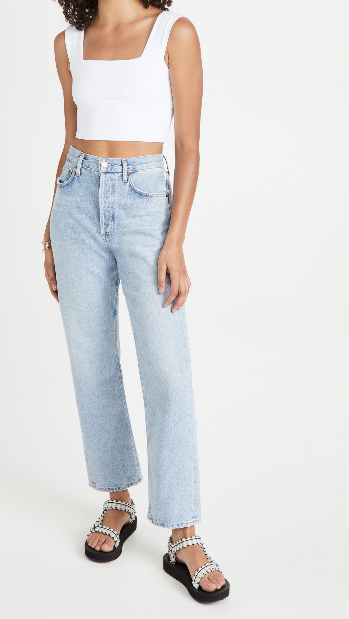 SUSANA MONACO Susana Monaco Wide Strap Square Neck Crop Top