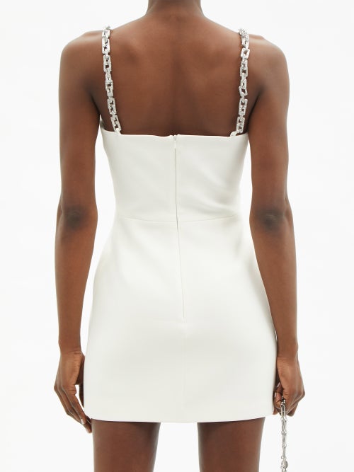 knee length dresses for ladies White Spaghetti Straps Gold Chain Mini Dress main image 1