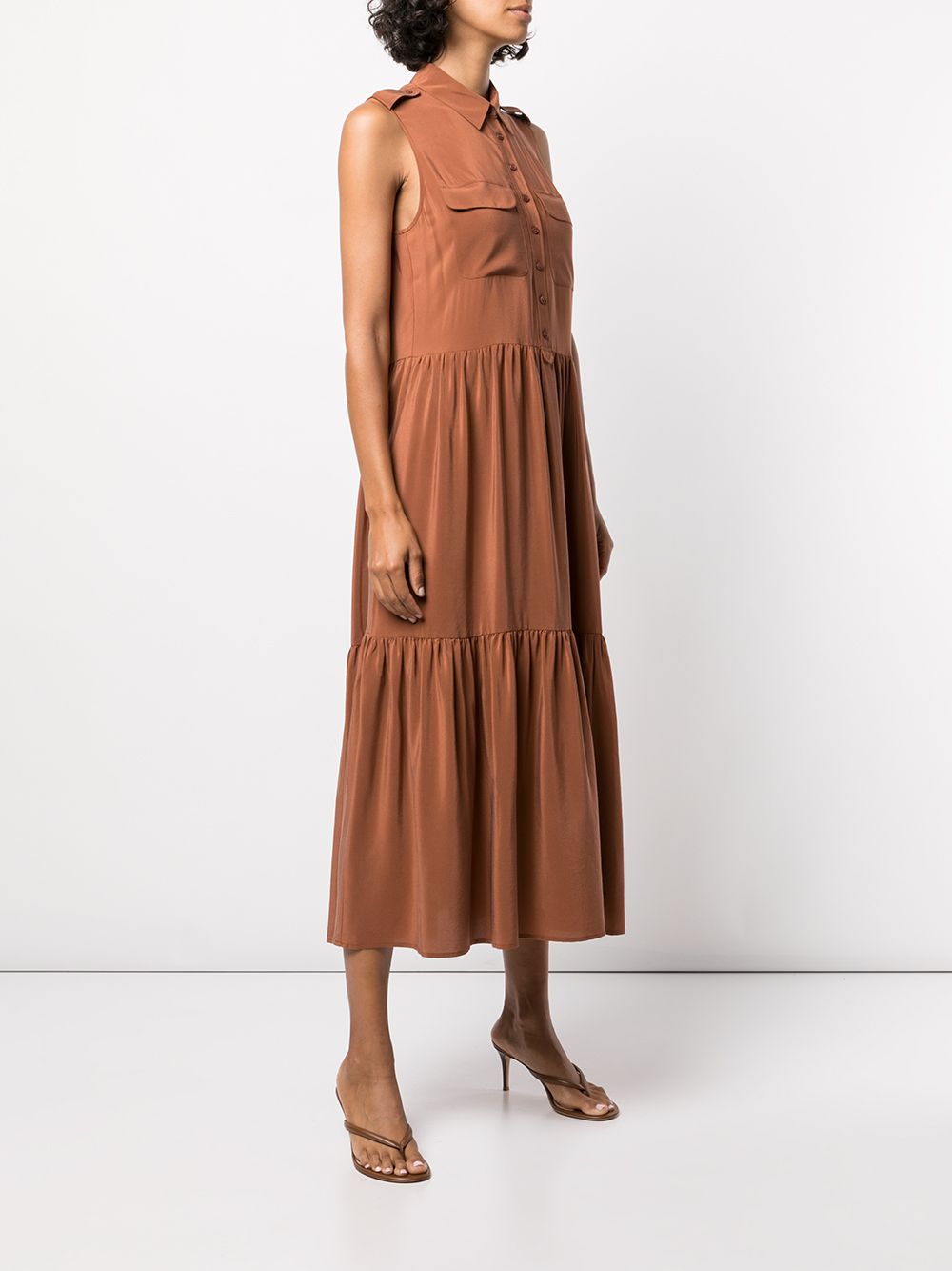 midi black dress with sheer sleeves Dallas Sheer Midi Dress main image 1