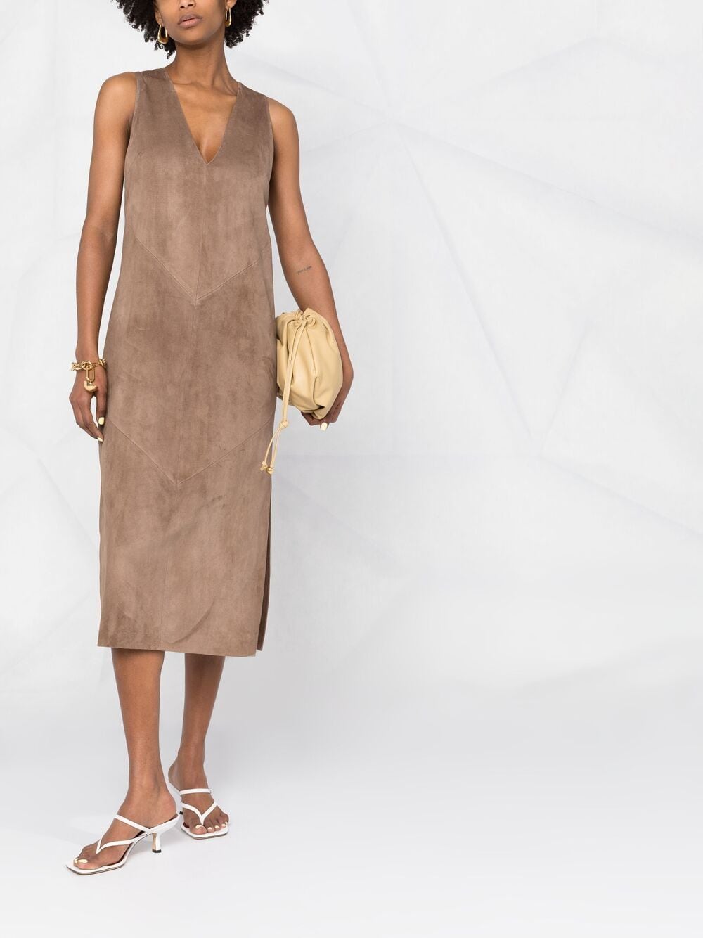 bcbg brown suede dress Z Supply Camel Brown Kellie Faux Suede Mini Dress
