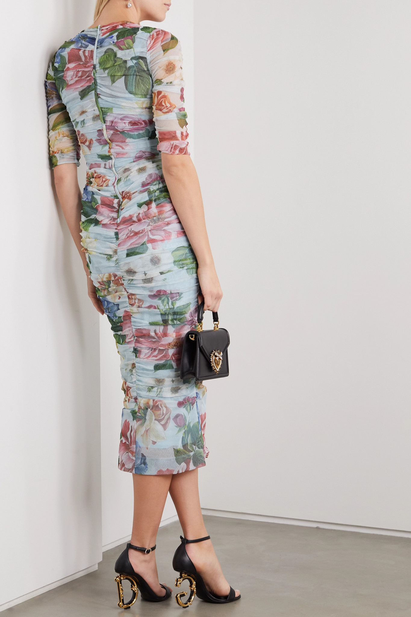 cape style midi dress Linden | Berry Bodycon Cape-Sleeve Midi Dress