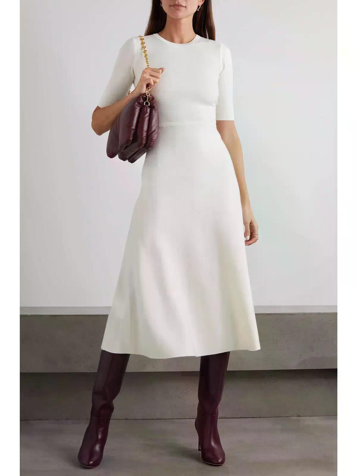 GABRIELA HEARST Gabriela Hearst Seymore Wool, Cashmere and Silk-Blend Midi Dress