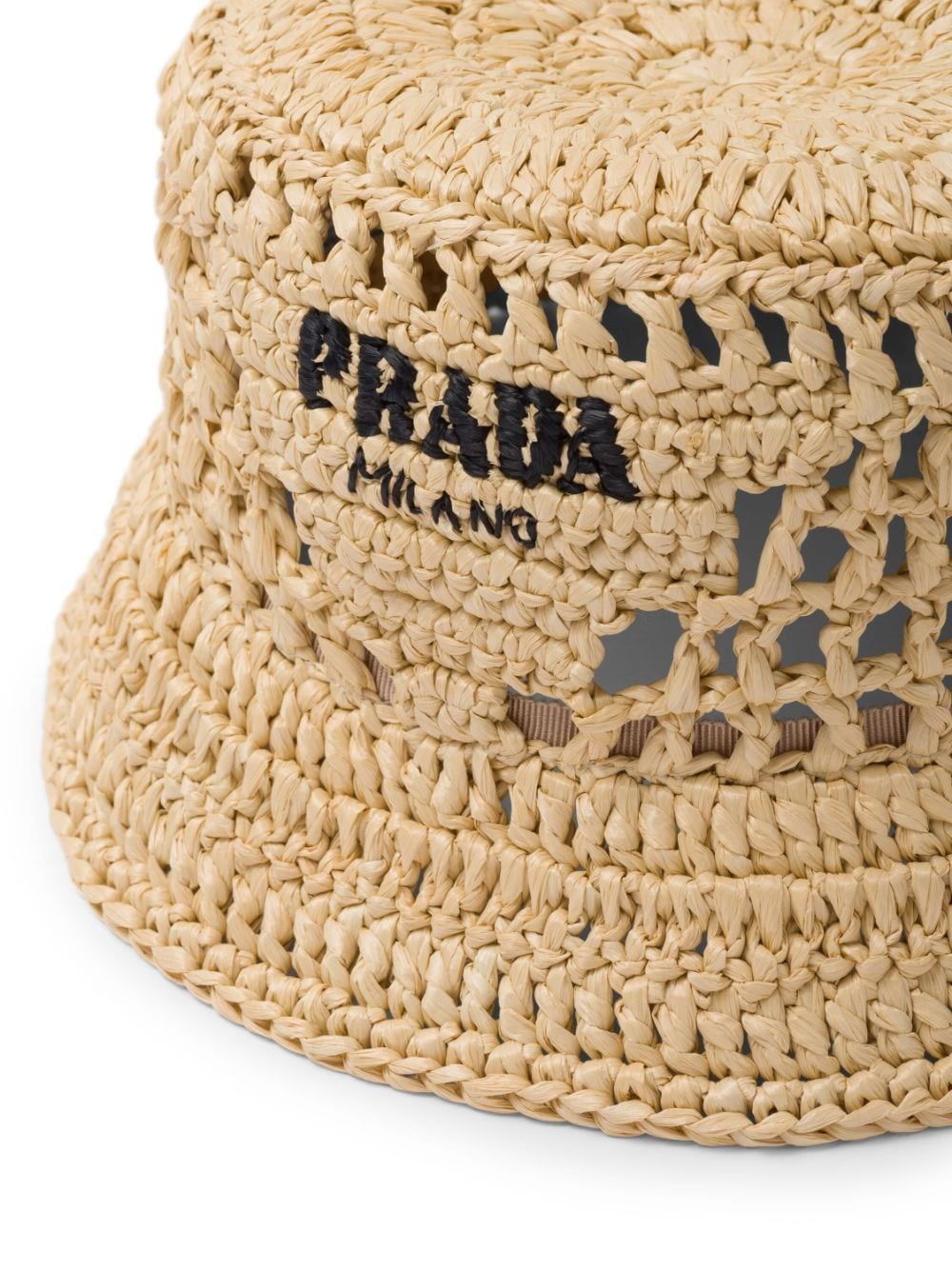 Prada Raffia Bucket Hat - Neutrals | Editorialist display picture 1