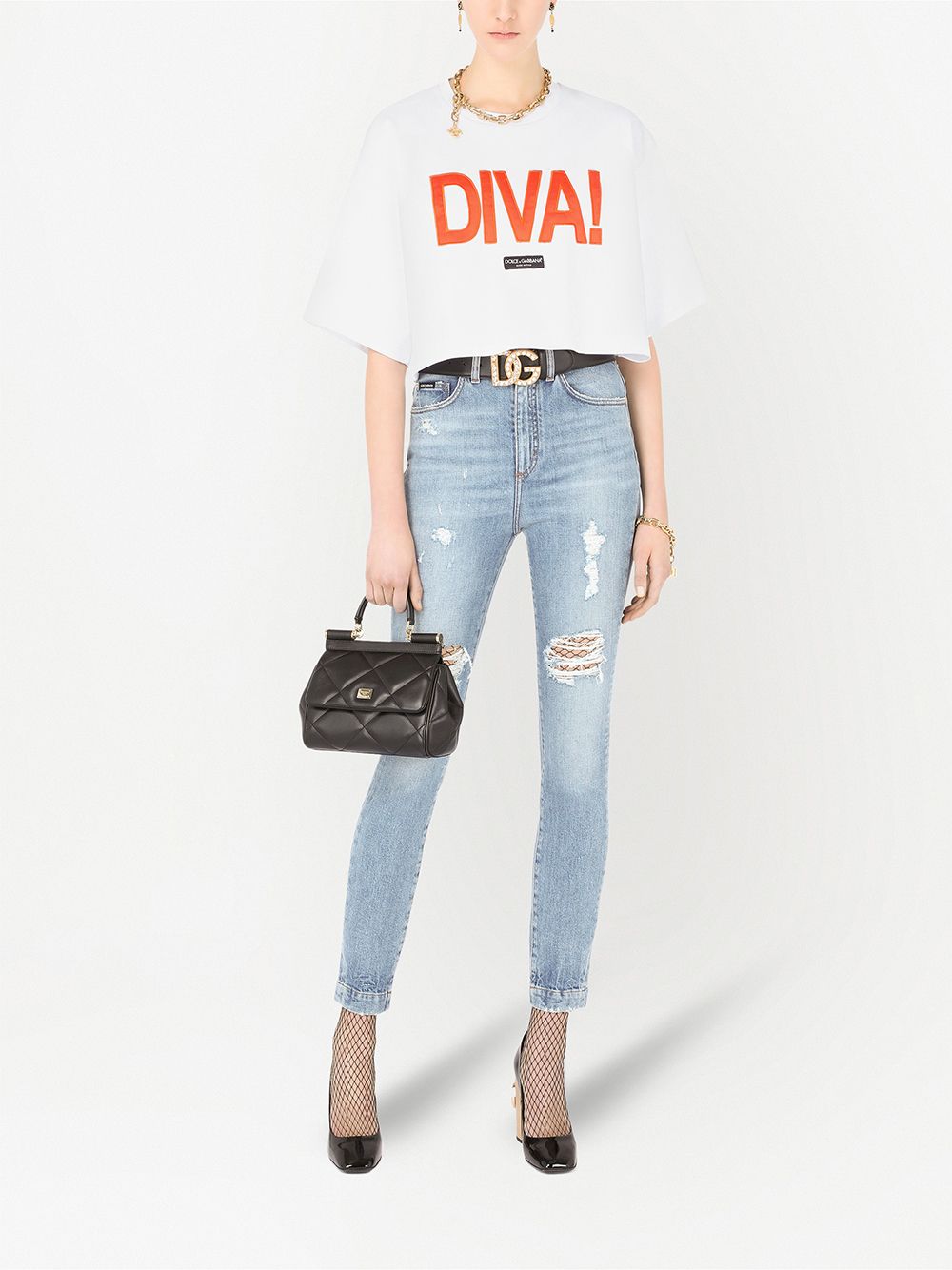 DOLCE & GABBANA Dolce & Gabbana Audrey Distressed Skinny Jeans