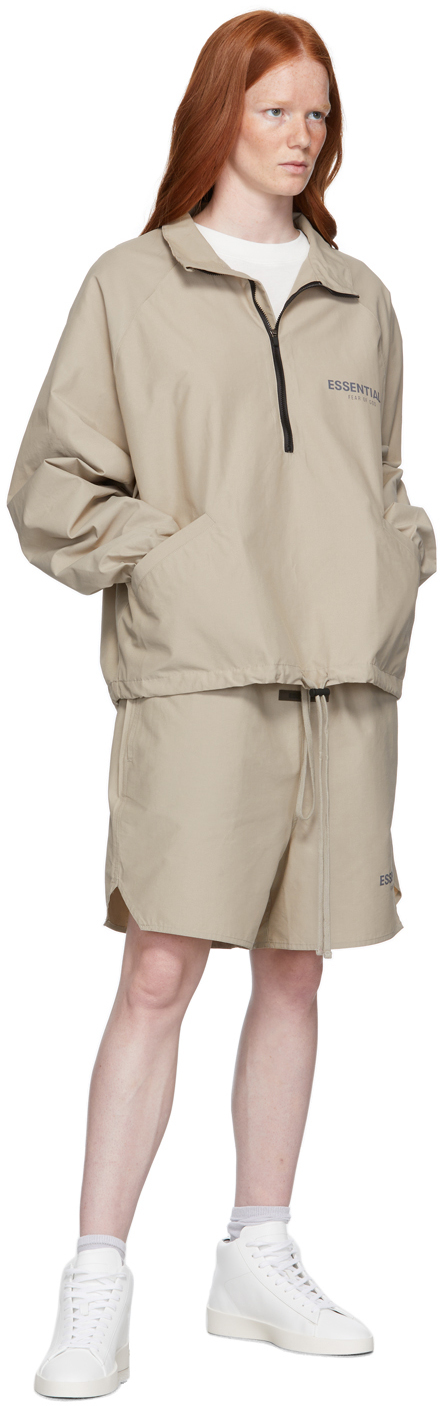 Essentials Grey Half-Zip Track Jacket - Goat | Editorialist