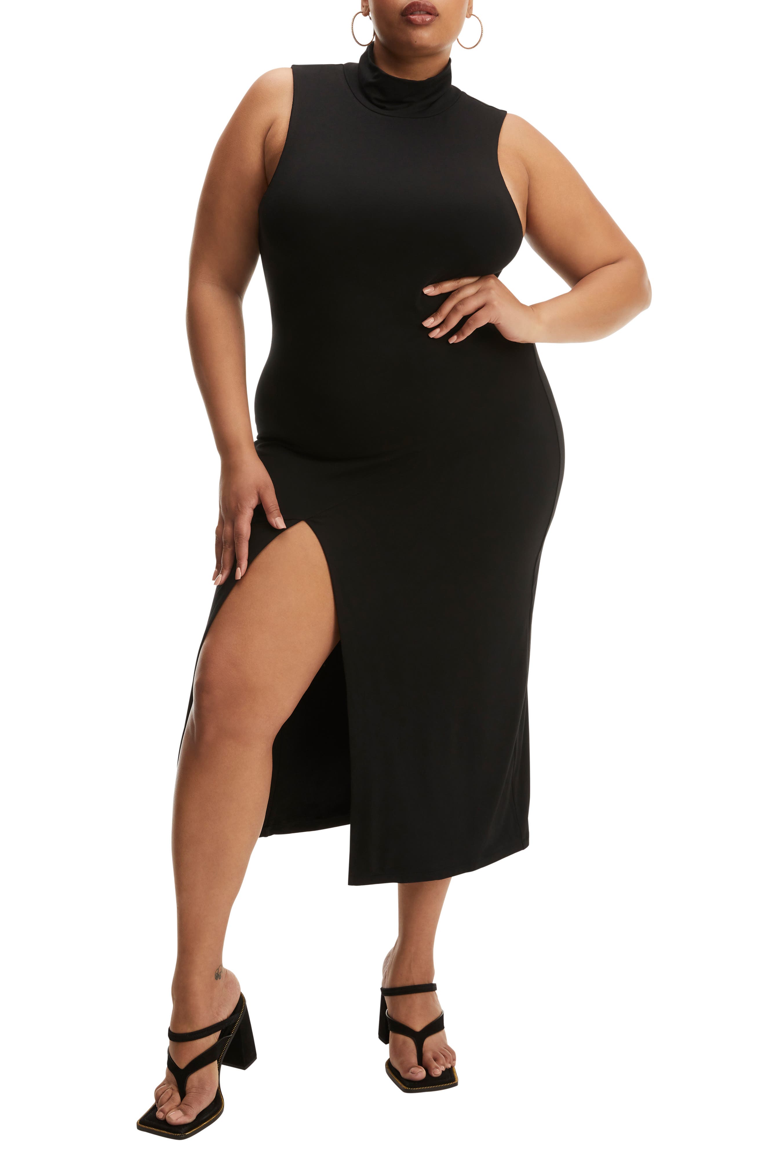 black turtleneck dress plus size
