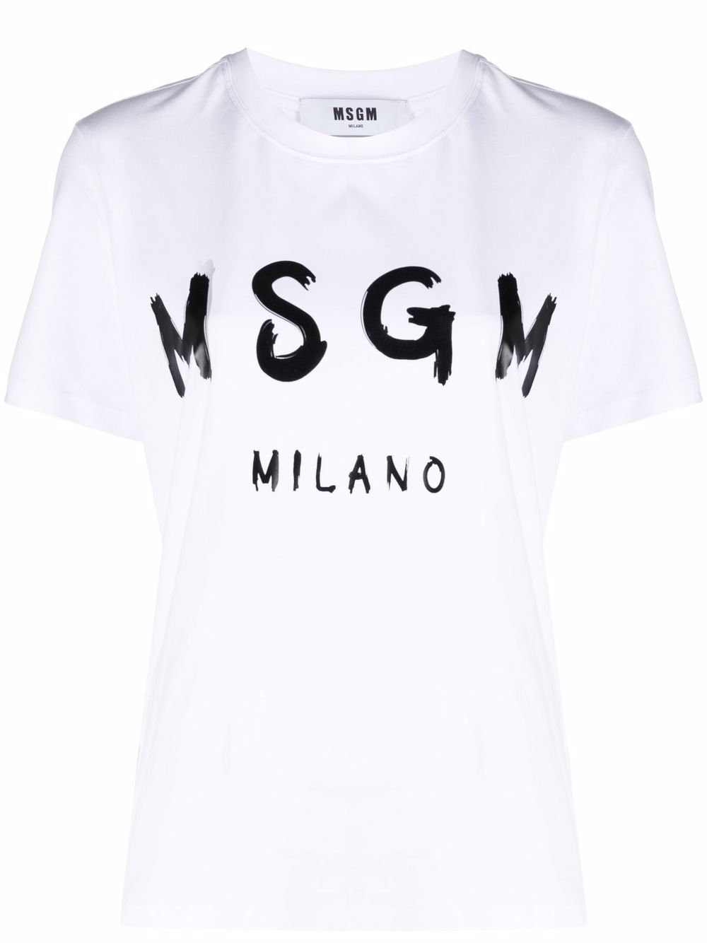 MSGM MSGM High-Waisted Thigh-Length Logo Shorts