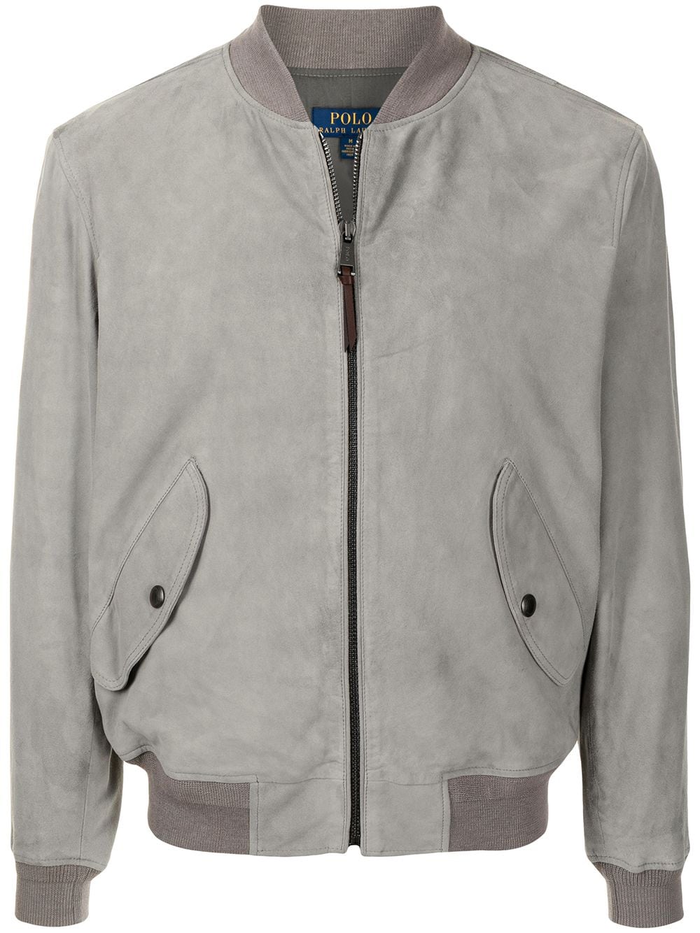 gray polo jacket