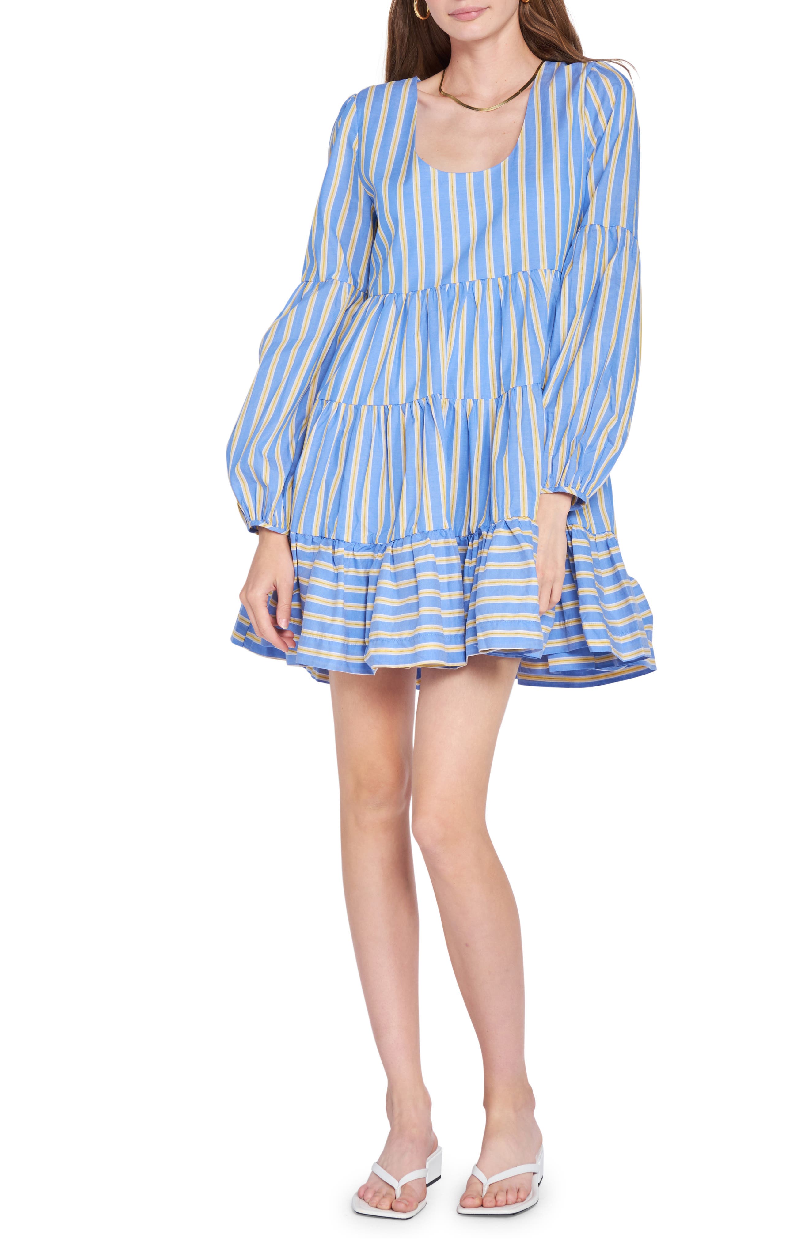 En saison striped tiered babydoll dress Clearance