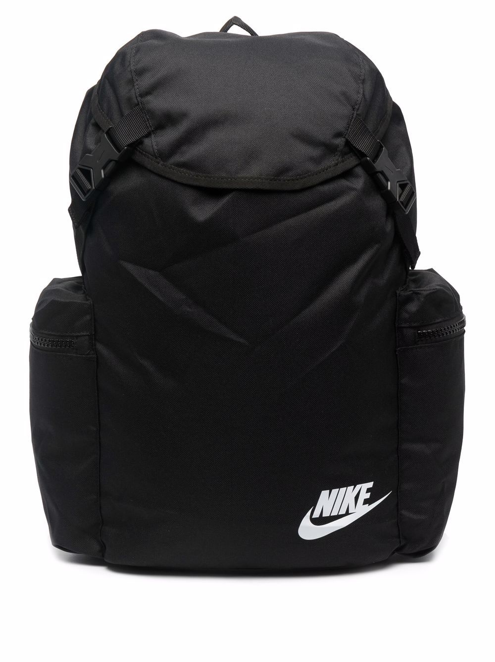 Nike Heritage Logo-Print Backpack - Black | Editorialist