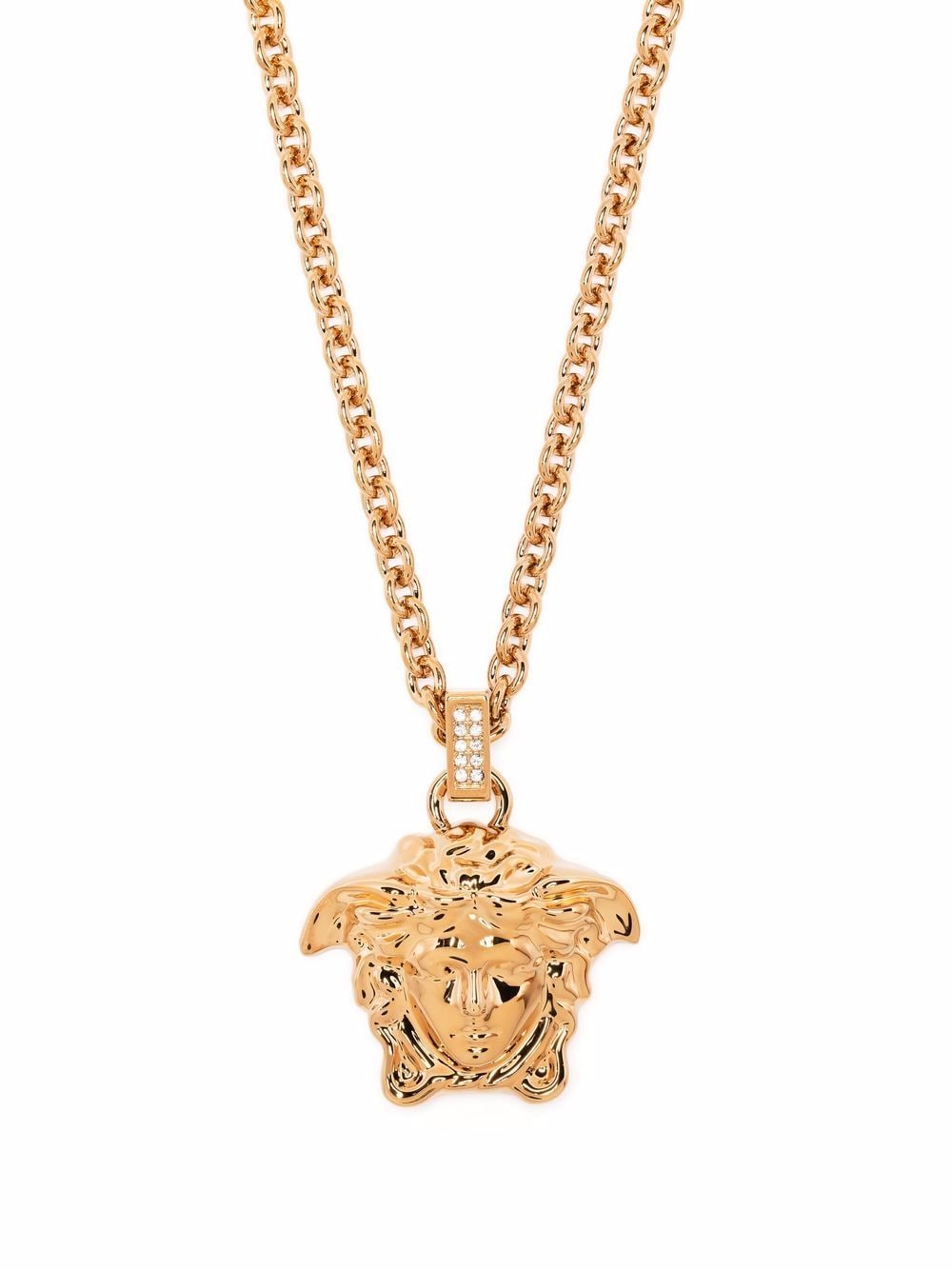 VERSACE Versace Embroidered Cotton-Jersey T-Shirt with Crystal Embellishments