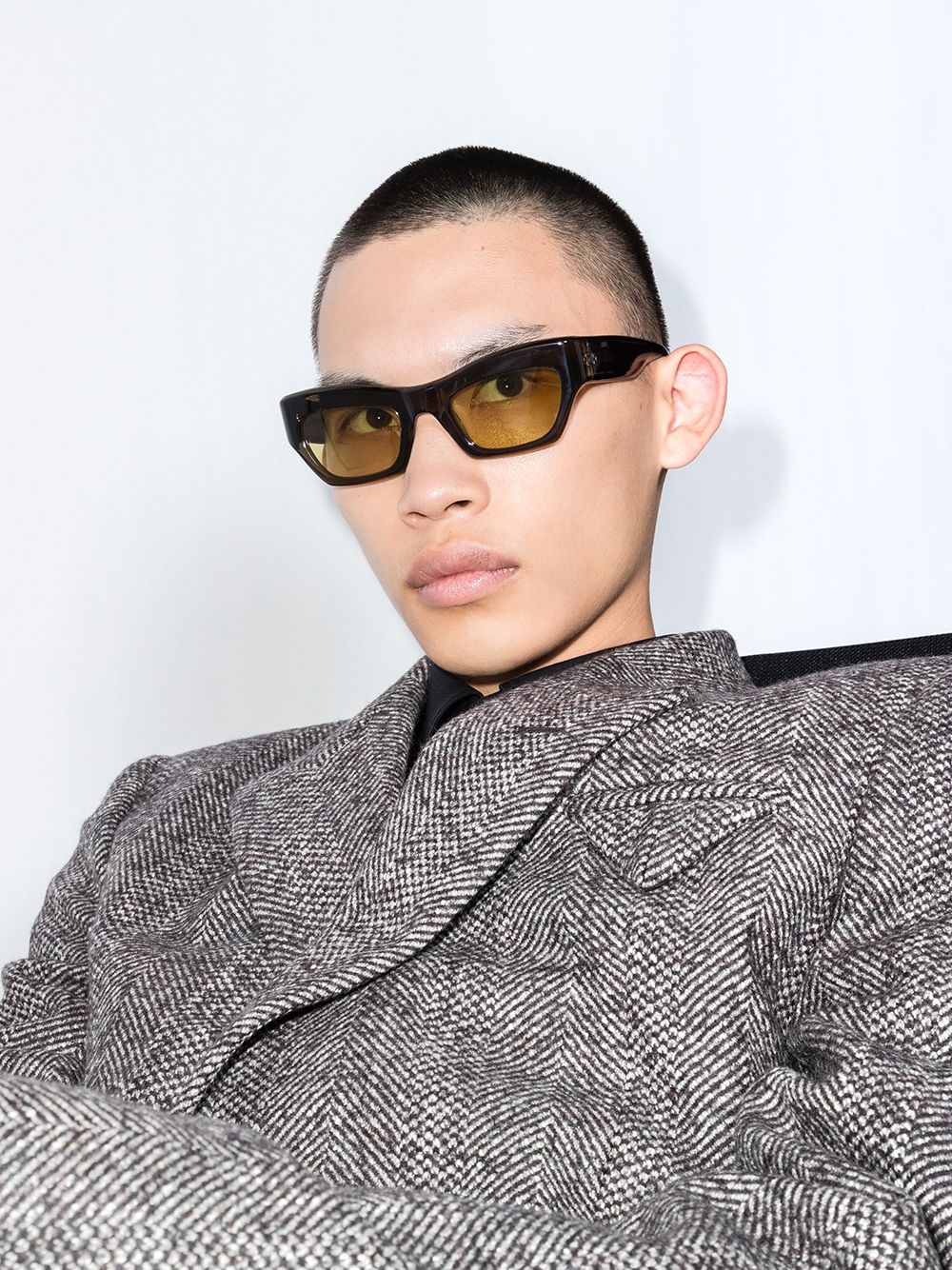 Port Tanger Ayreen Rectangle-Frame Sunglasses In Brown - 40% Off