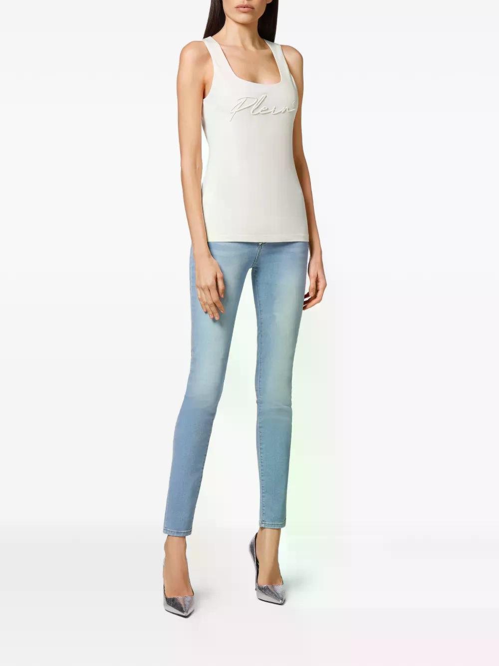 PHILIPP PLEIN Logo-Embroidered Tank Top