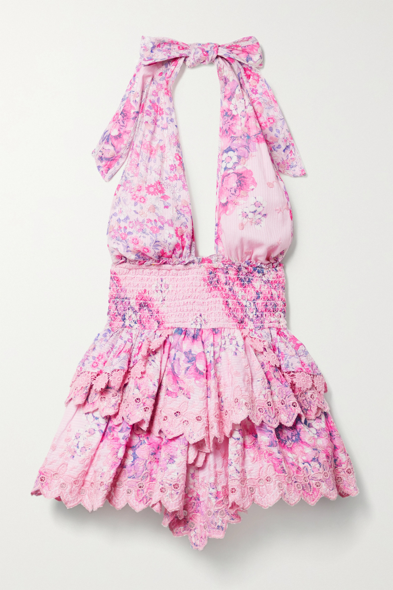 deanna fragrance print halter mini dress Buy LoveShackFancy Floral-print Broderie Anglaise Cotton-voile Halterneck - Pink At 76% Off Black dress