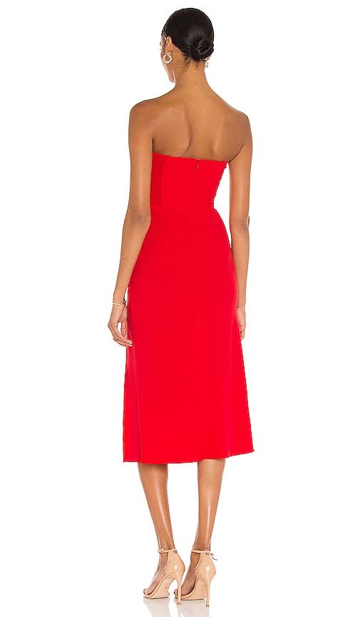 knee length dresses for ladies Strapless Midi Linda Dress in Cornsilk Lace | Xs main image 1