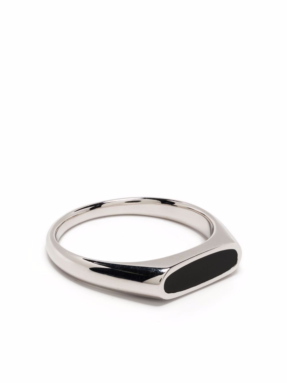 Tom Wood Sterling Mario Lapis Signet Ring In Silver | Editorialist