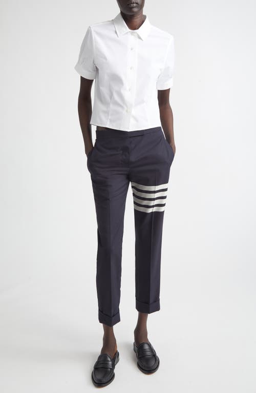 THOM BROWNE Thom Browne 4-Bar Cropped Skinny Trousers