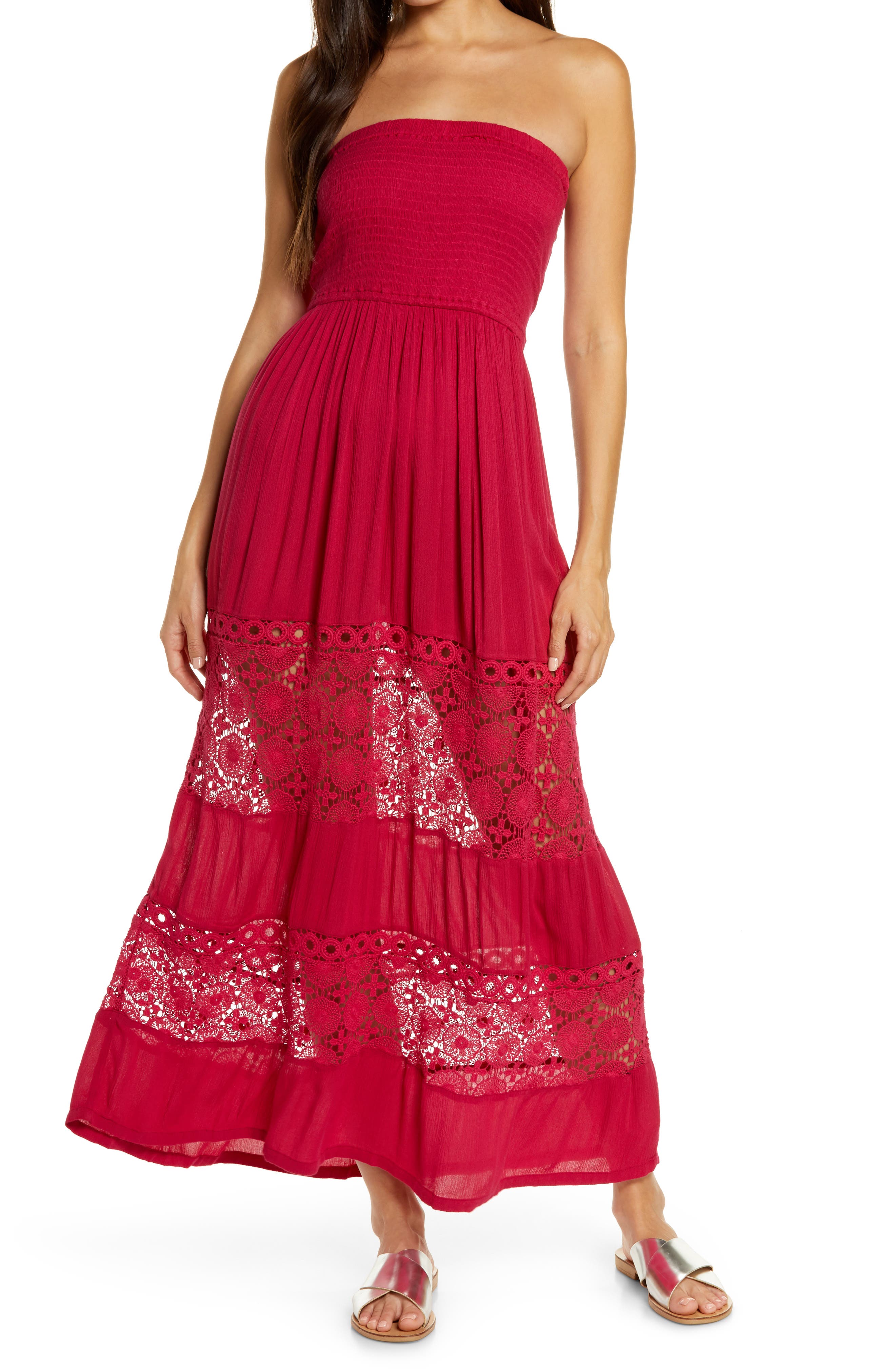 Farrah Smocked Cover-up Maxi Dress 