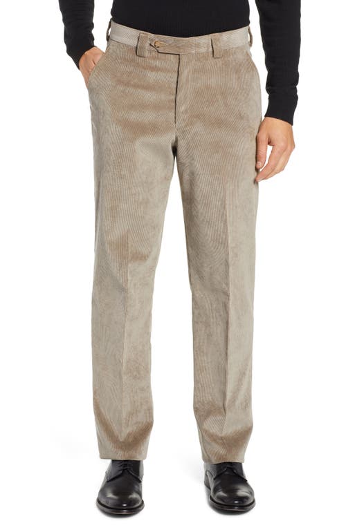 Flat Front Corduroy Trousers 