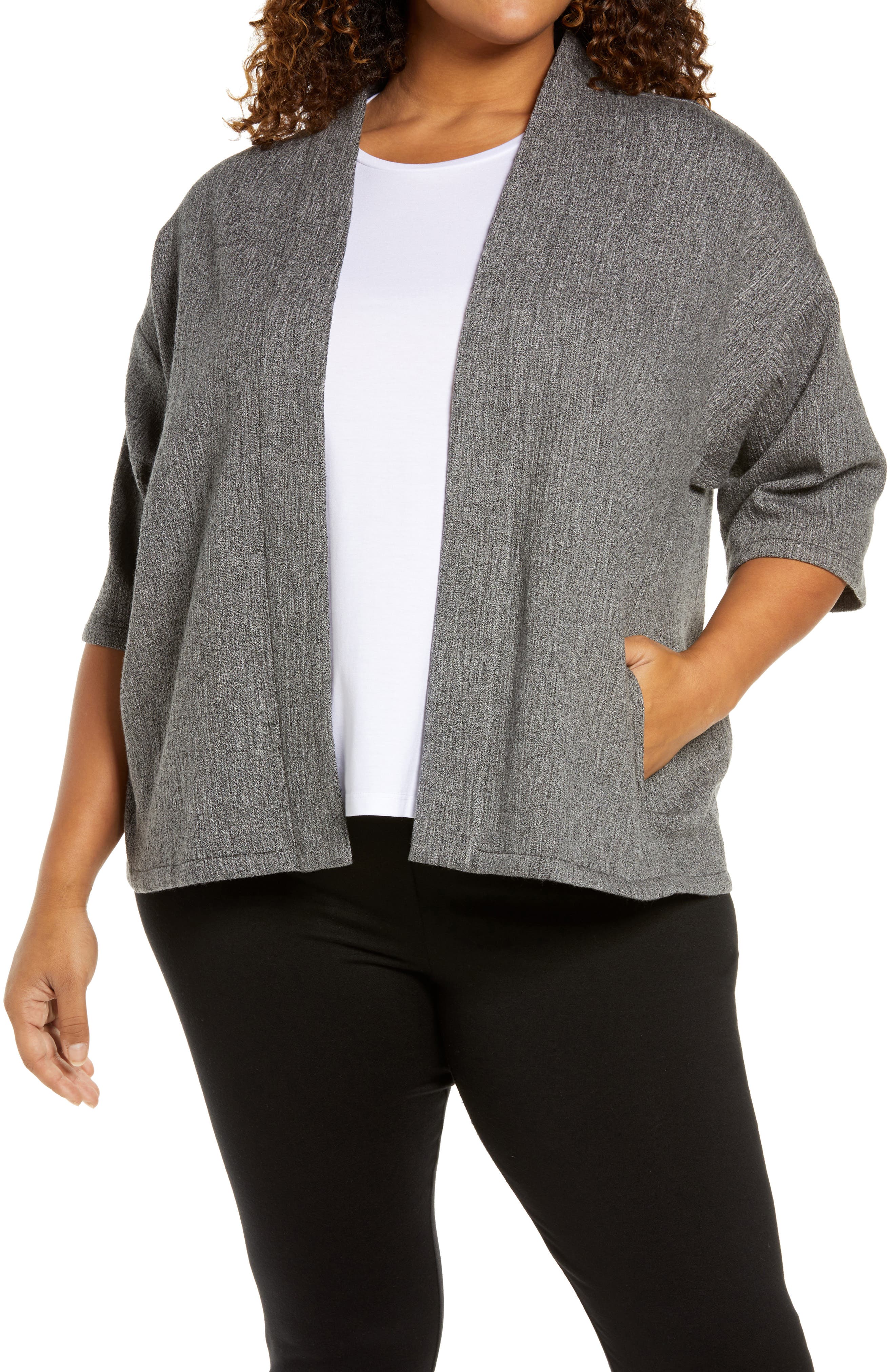 plus size jacquard jacket