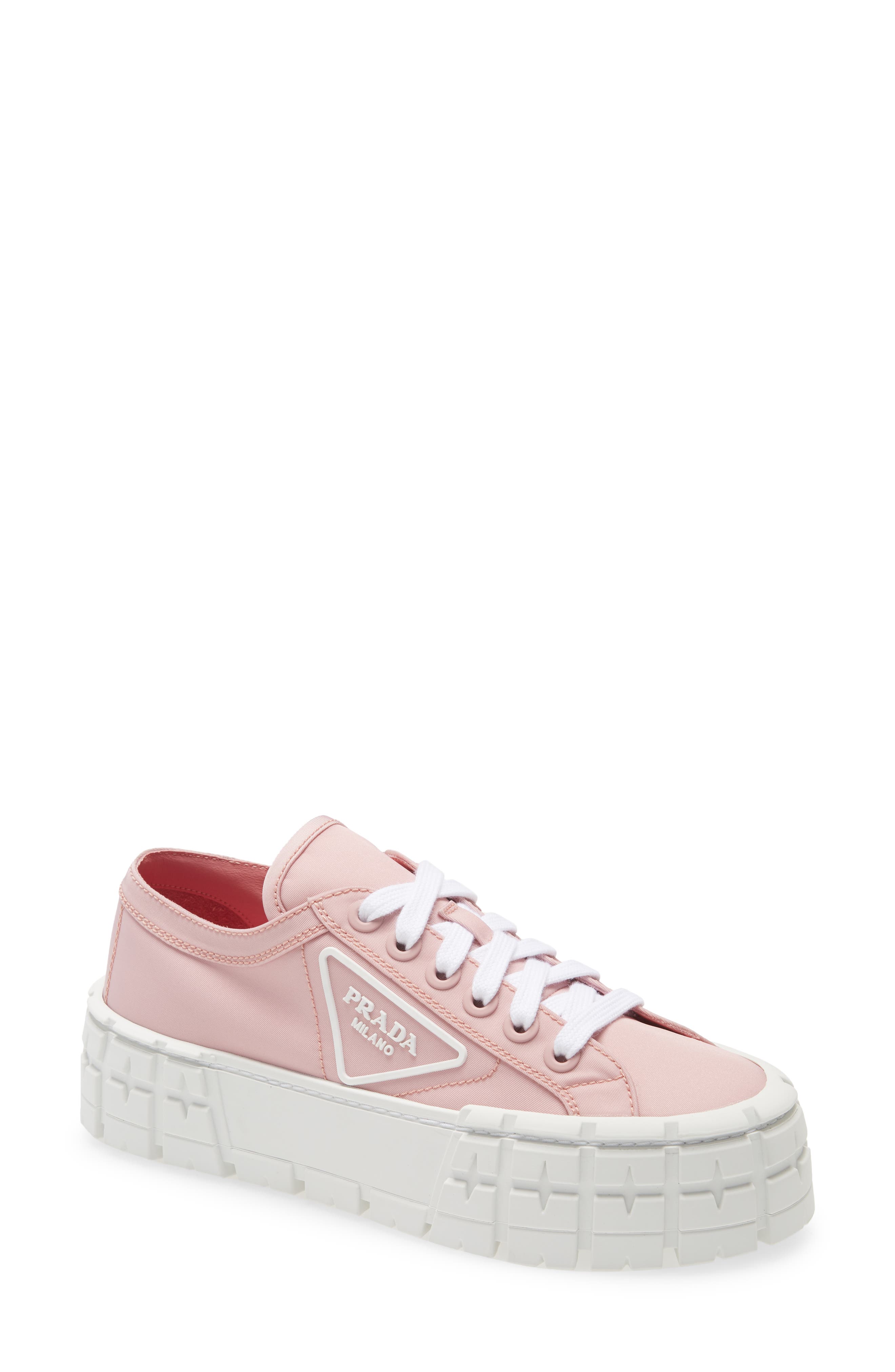 logo lug platform sneaker prada