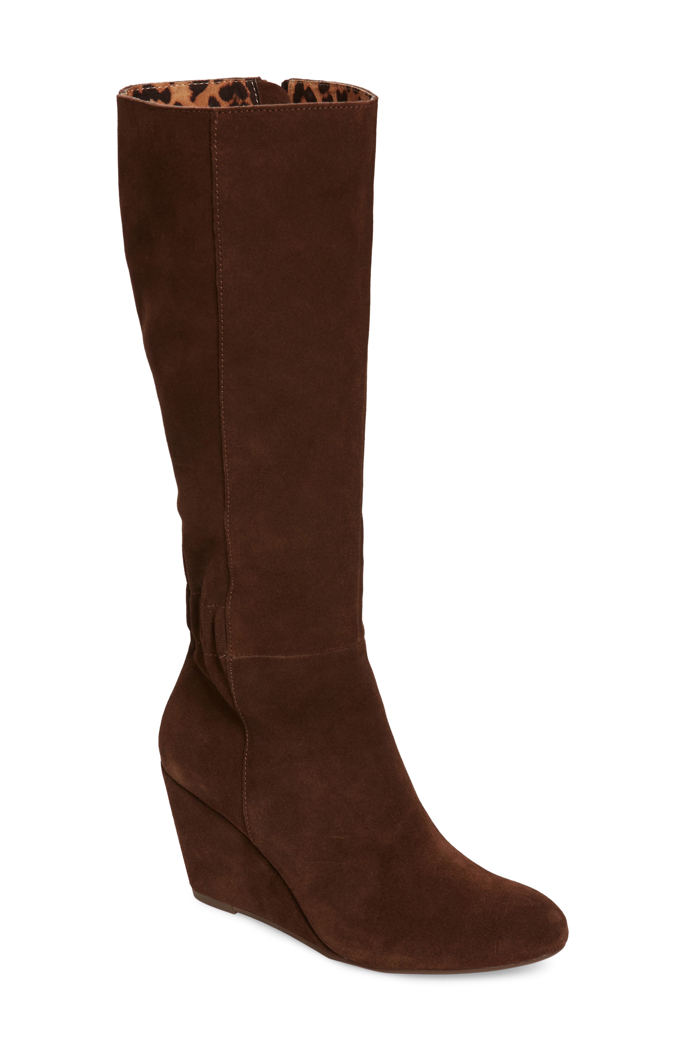 Star Of The Show Wedge Knee High Boot 