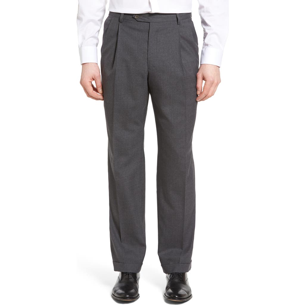 BERLE Berle' Lightweight Pleated Classic Fit Trousers