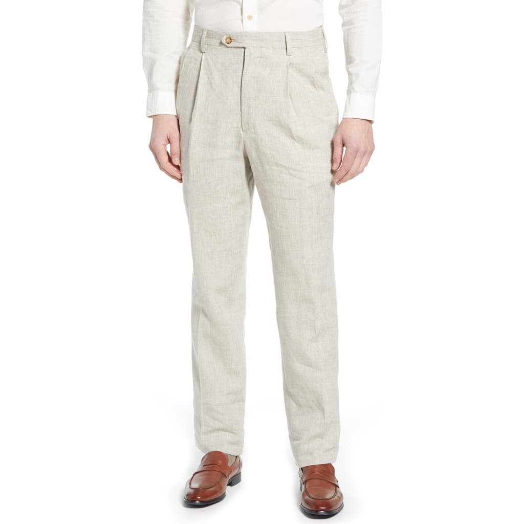 BERLE Berle' Pleat Front Linen Pants