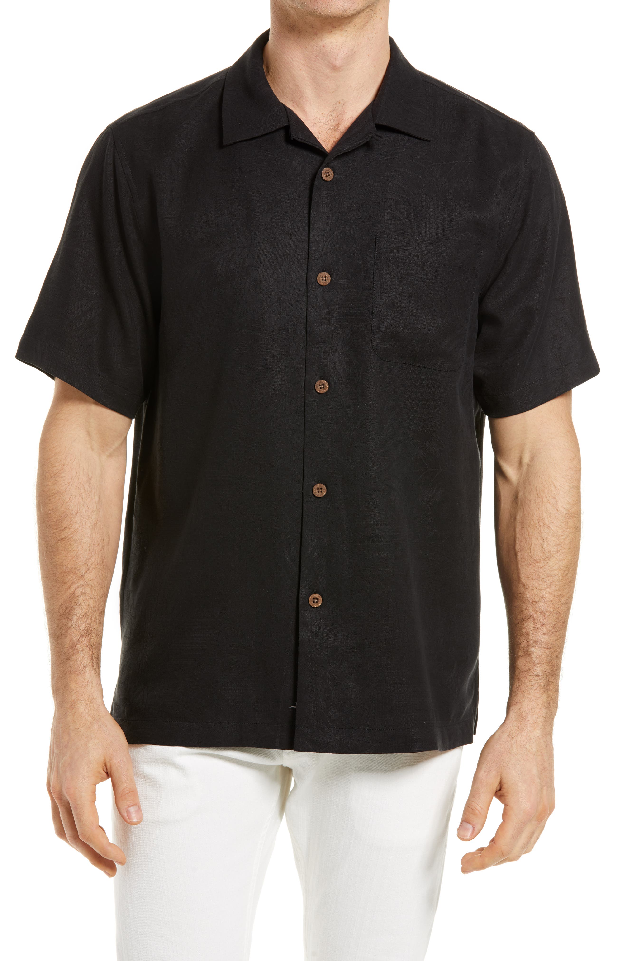 Tropic Isle Short Sleeve Button-up Silk 