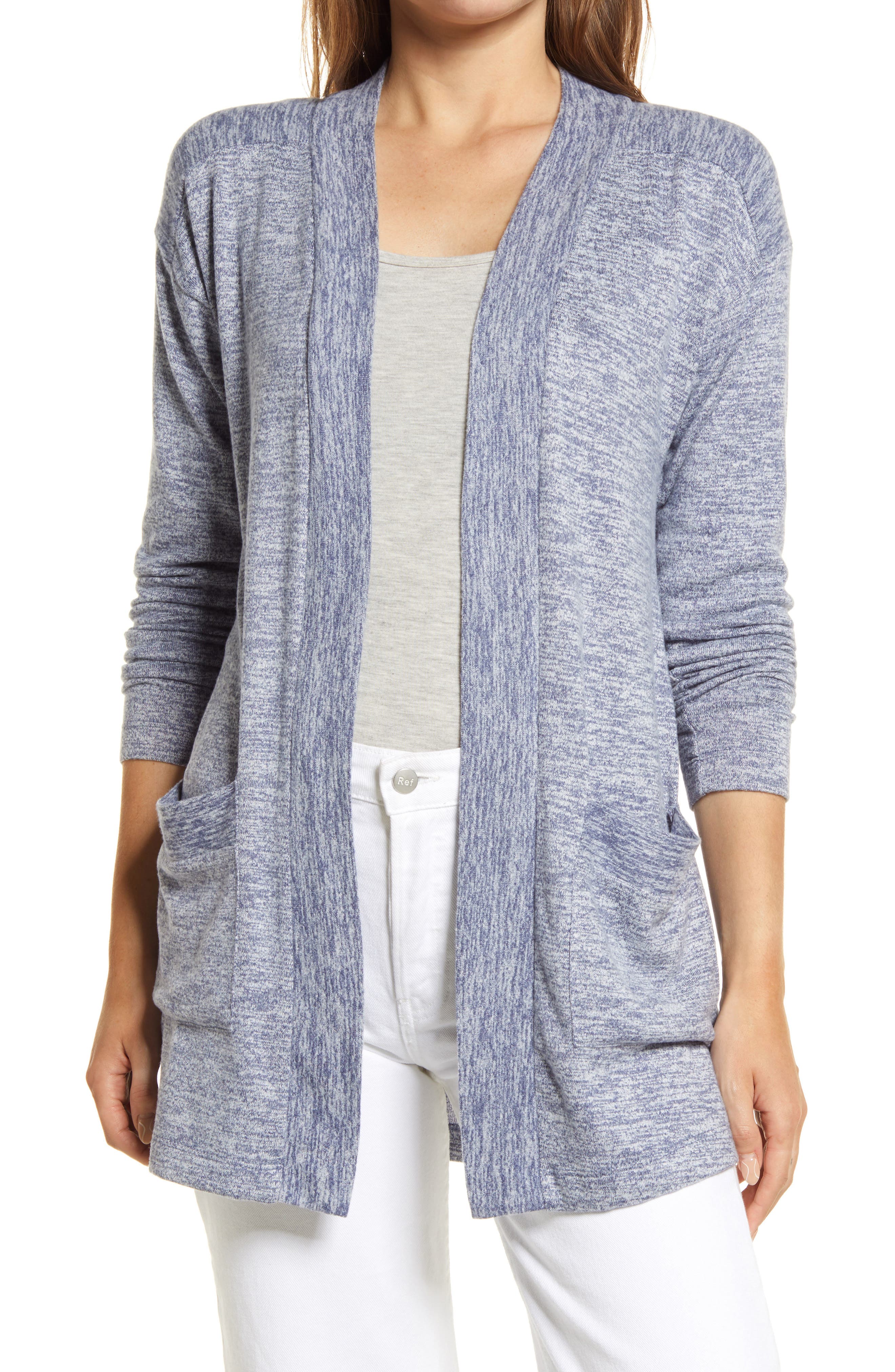 bobeau open front cardigan