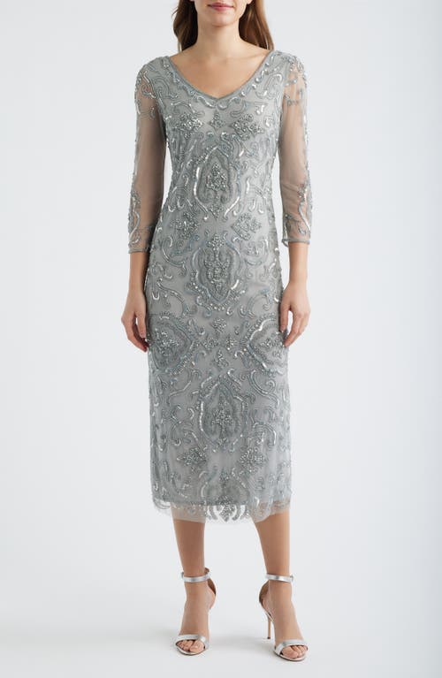 PISARRO NIGHTS Pisarro Nights Sequin & Beaded Sheath Dress