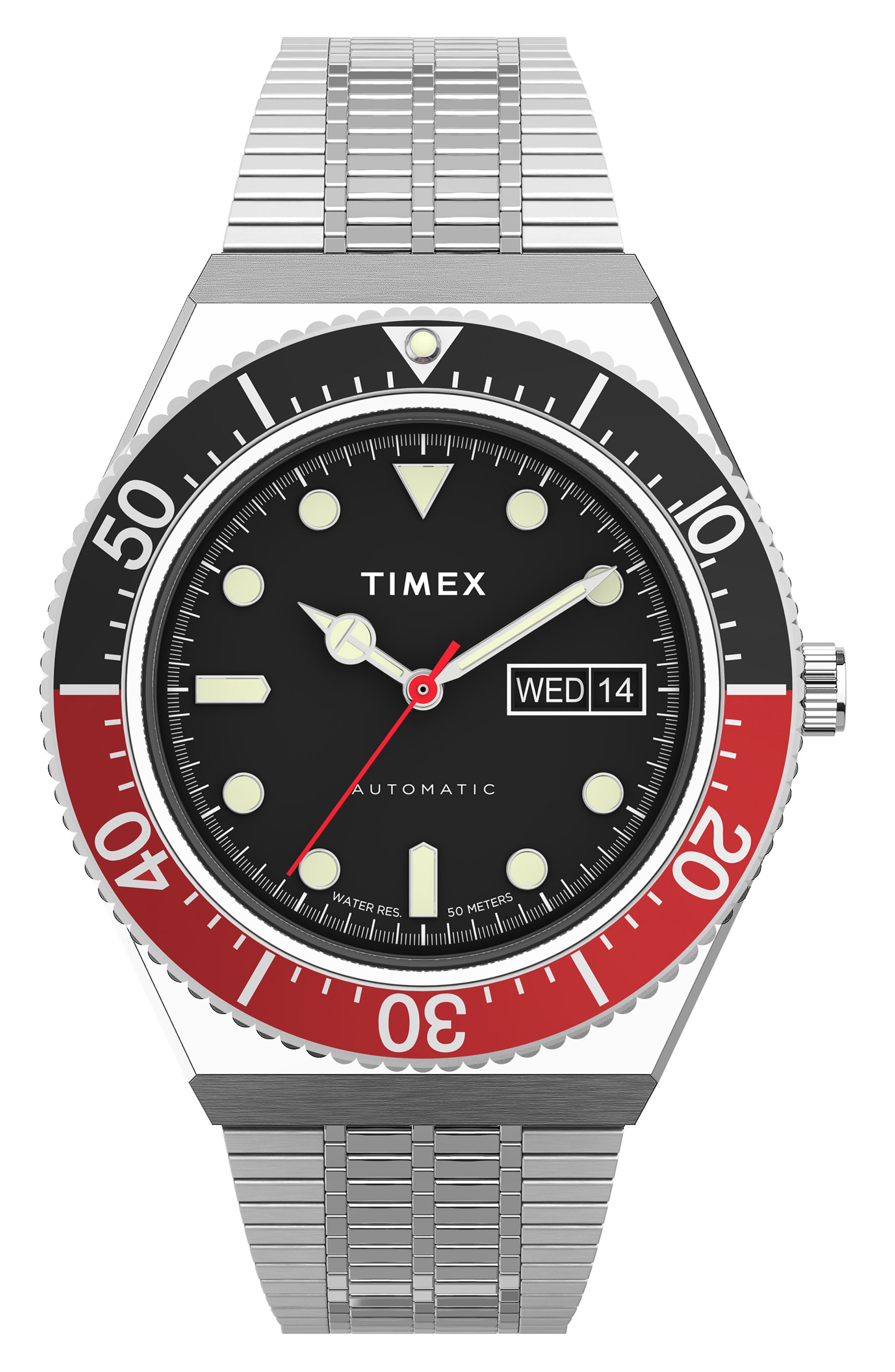 timex watch with lighted dial