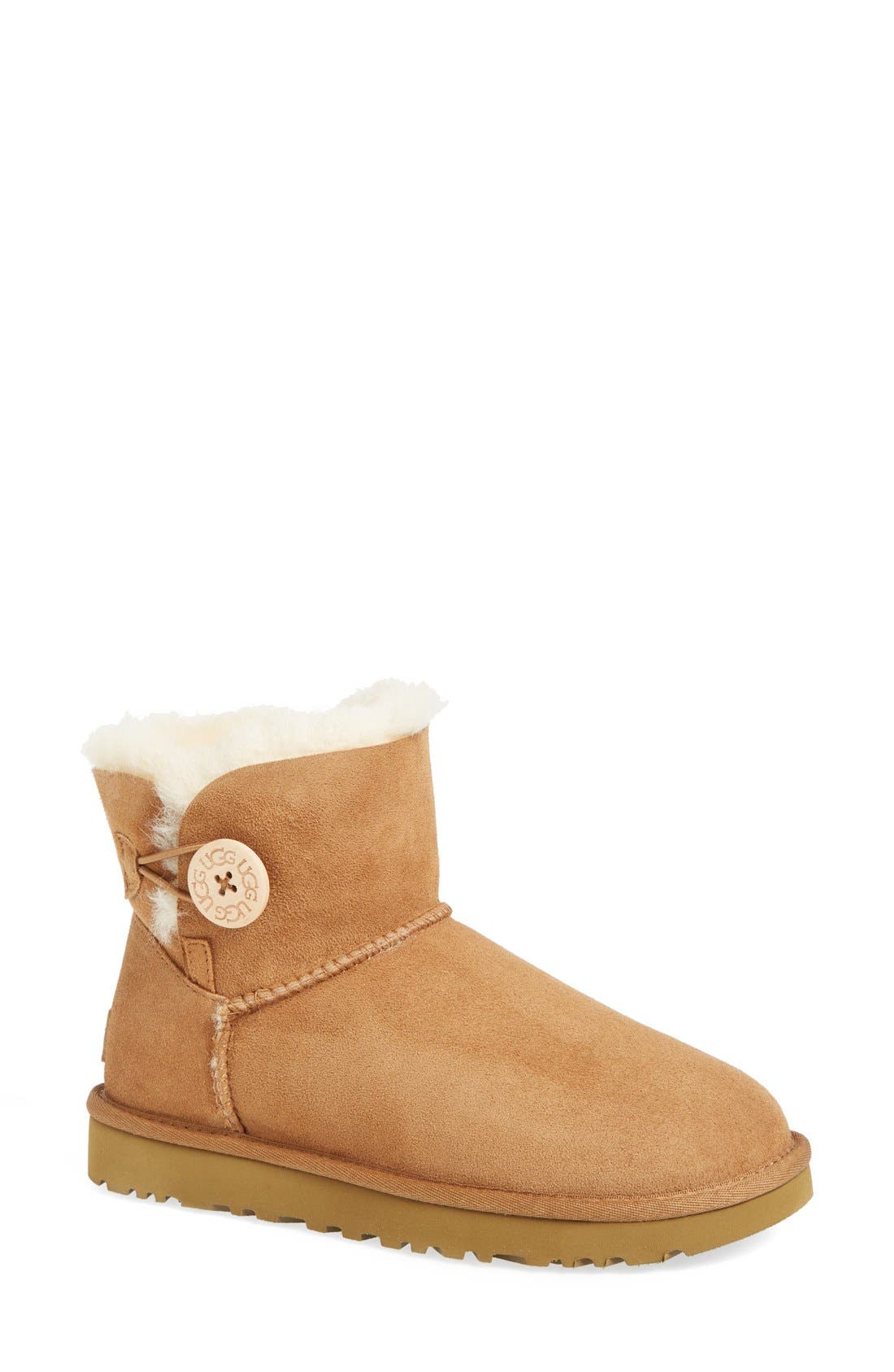 ugg mini bailey button beige