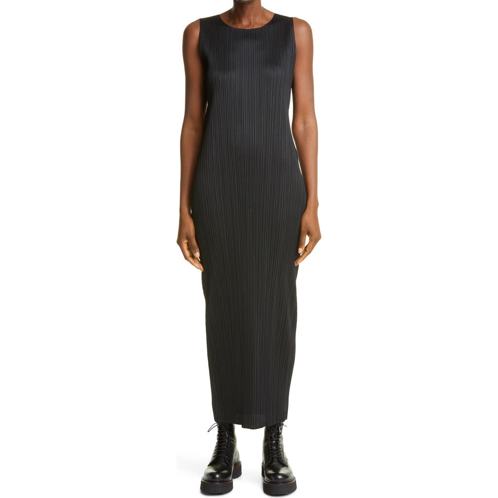 ISSEY MIYAKE Pleats Please Issey Miyake Basics Pleated Midi Dress