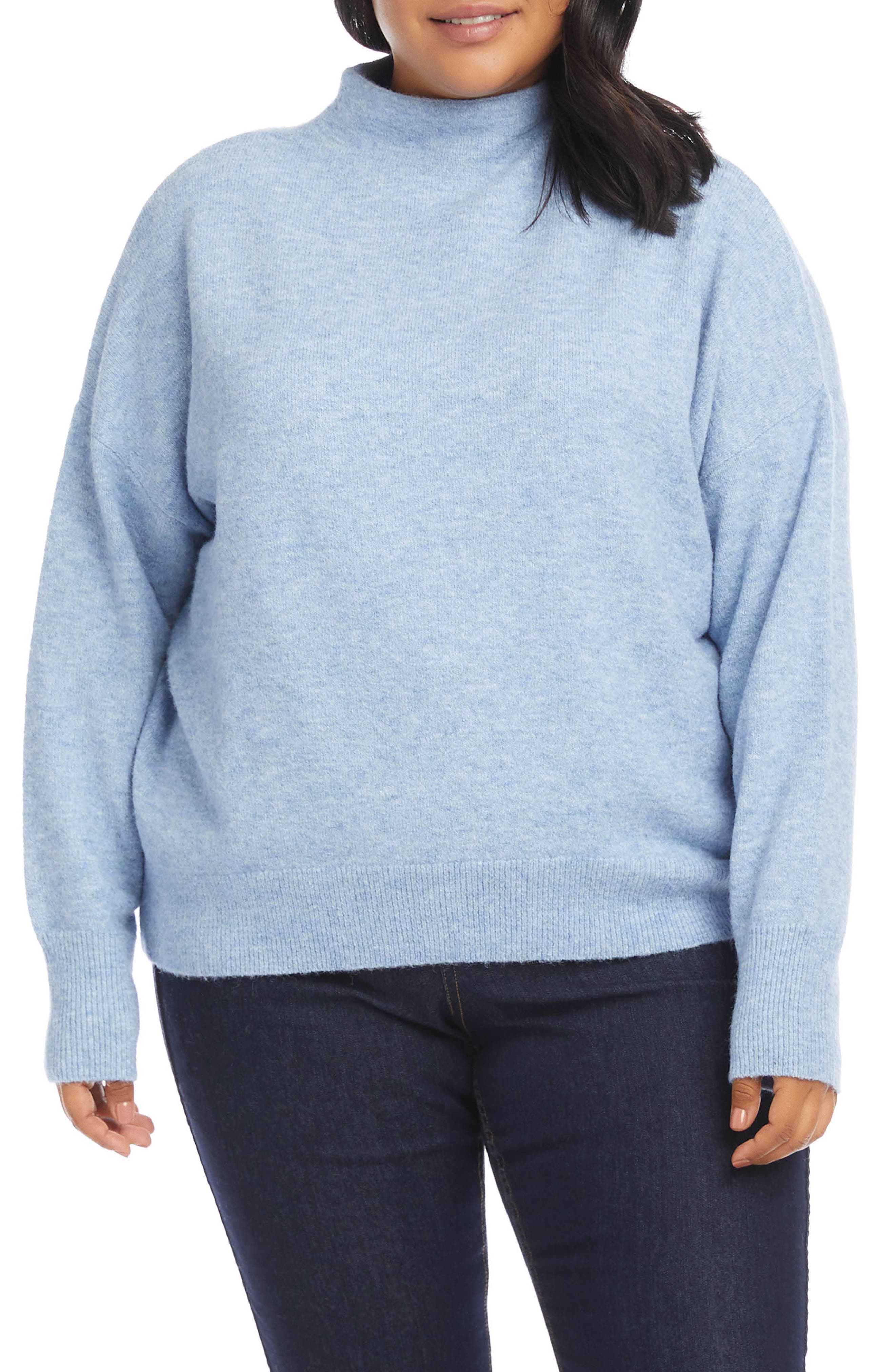 light blue sweater plus size