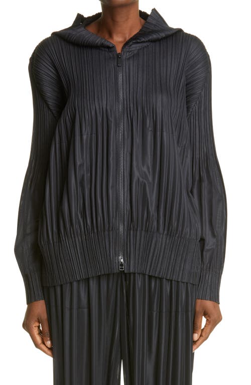 ISSEY MIYAKE Pleats Please Issey Miyake Pleated Zip-Up Hoodie
