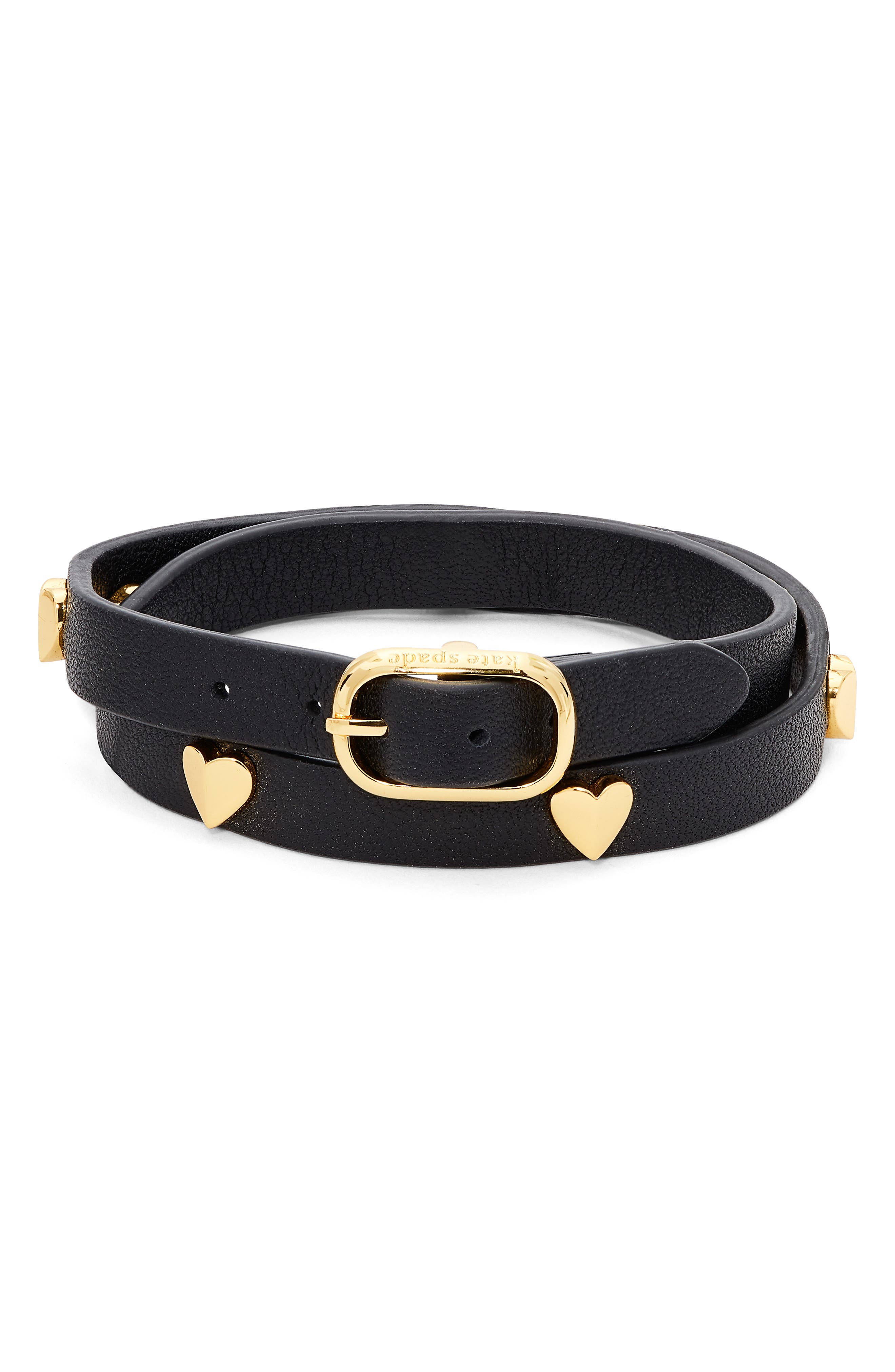 kate spade New York Black Leather Belt with Heart-Shaped Buckle kate spade new york Leather Women main image 3