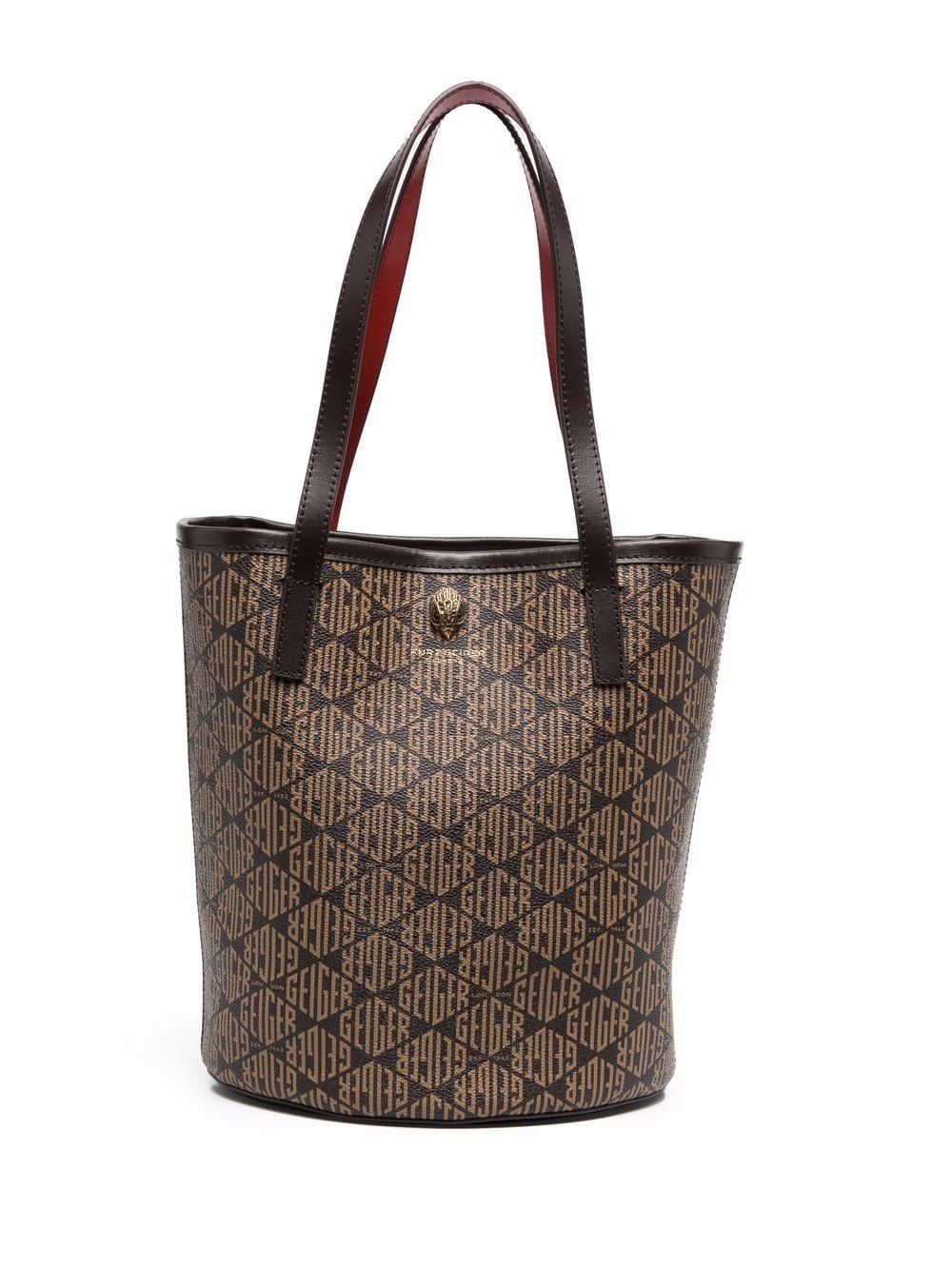 Kurt Geiger Monogram Richmond Tote Bag In Brown 53% Off