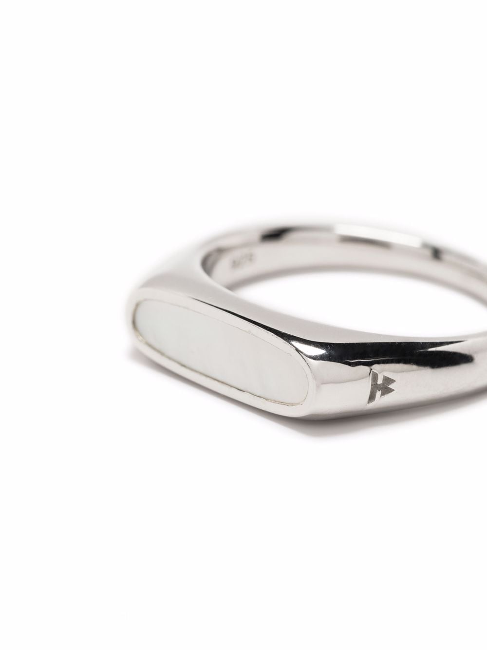 Tom Wood Sterling Mario Lapis Signet Ring In Silver | Editorialist