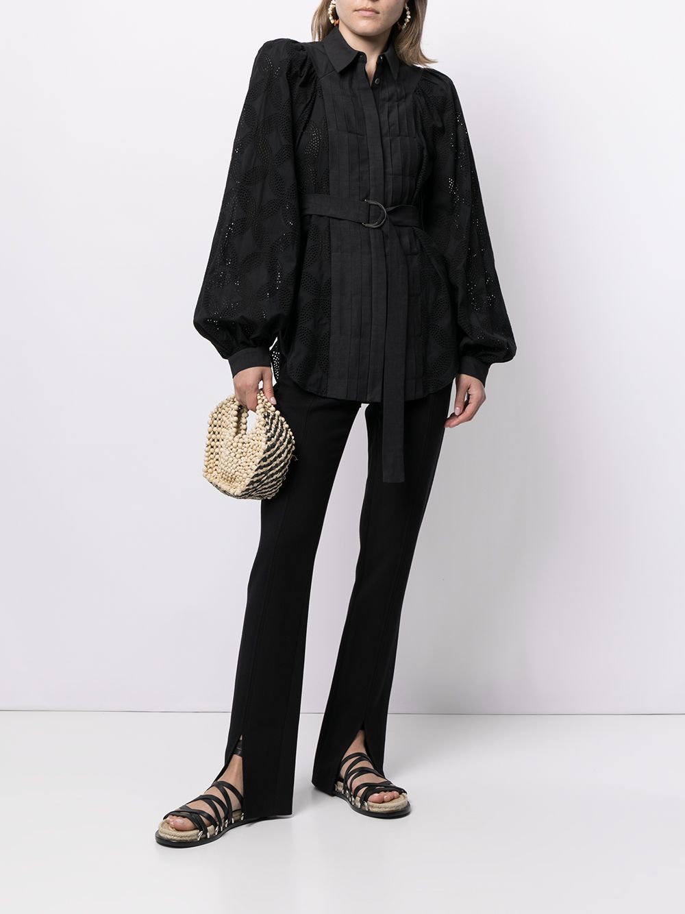 ACLER Klara Cut-Out Belted Blouse