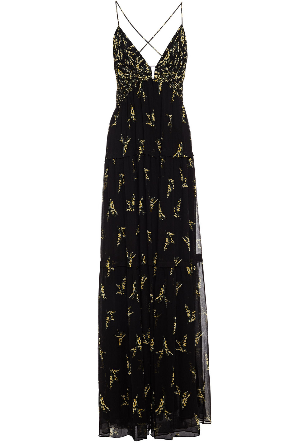 asymmetric black midi dress Karen Kane Women's Asymmetric Front Slit Dress - Black main image 0