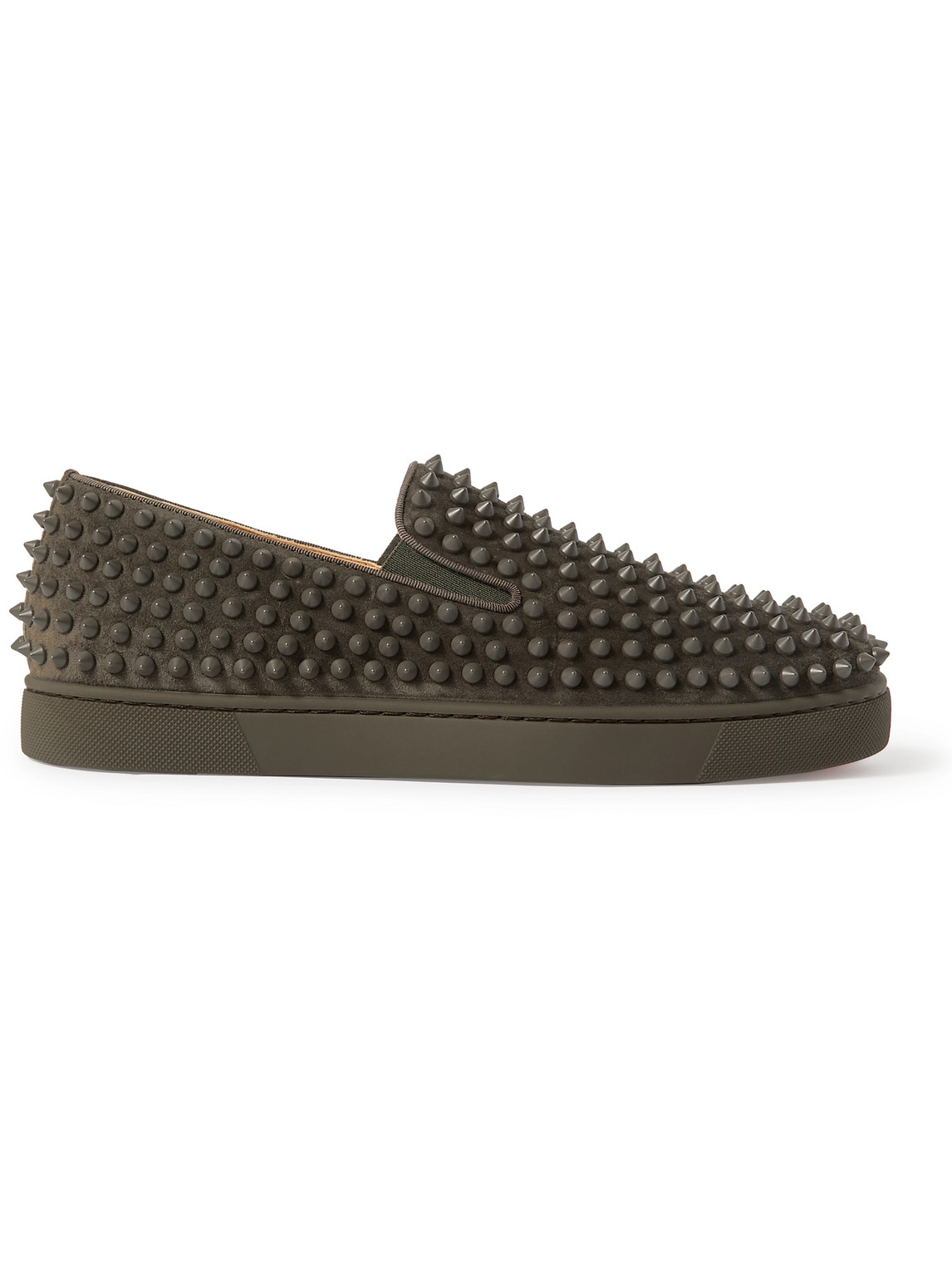 Christian Louboutin Roller-Boat Spiked Suede Slip-On  display picture 1