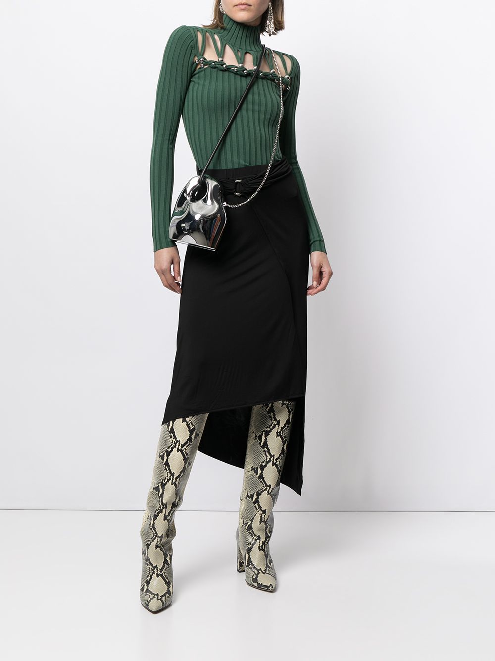 PACO RABANNE Rabanne Belted-Waist Skirt