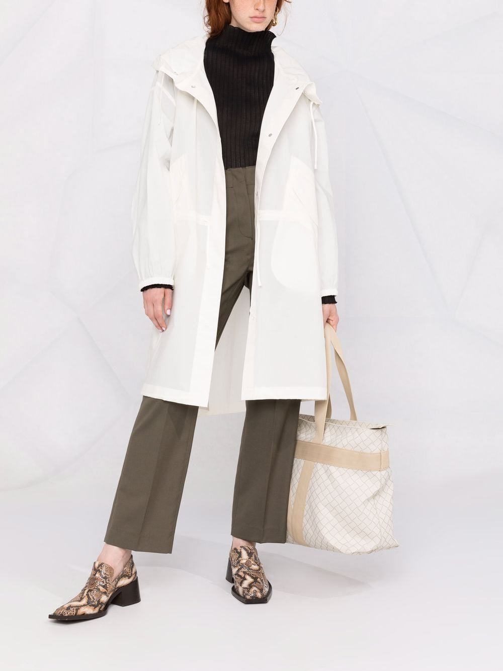 JIL SANDER Jil Sander Logo-Print Hooded Raincoat