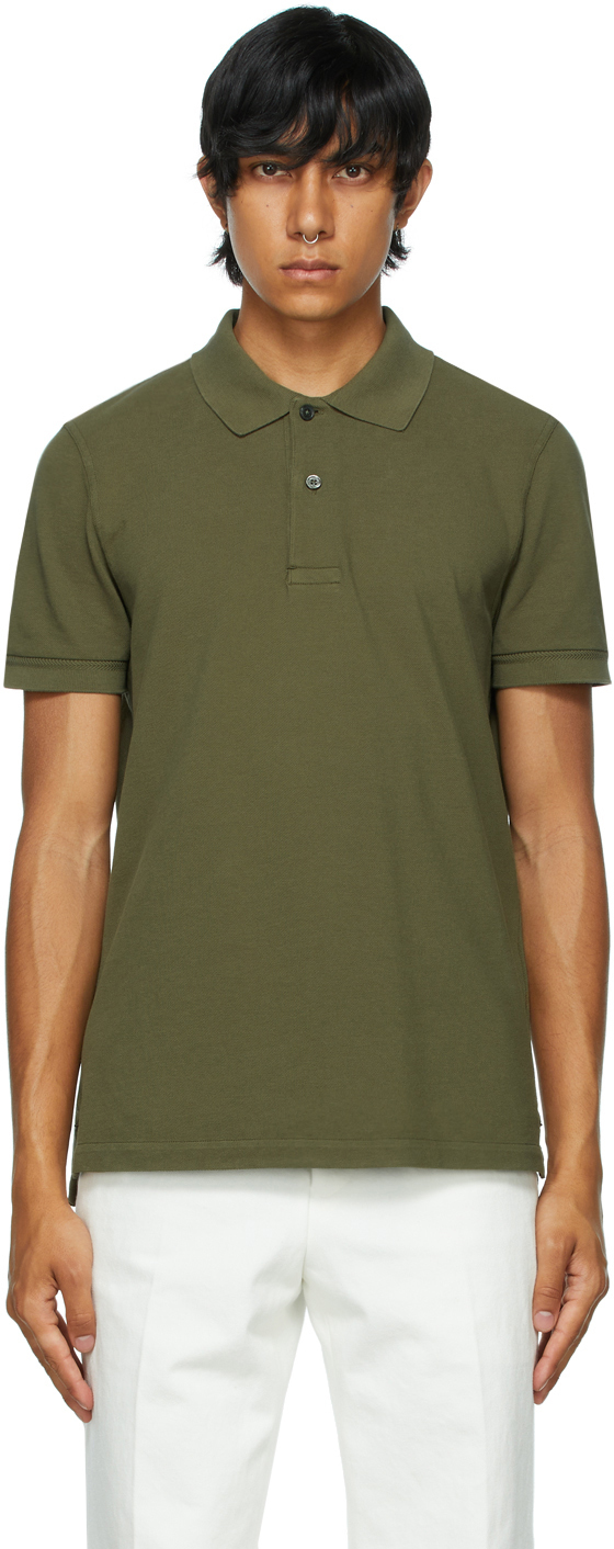 TOM FORD Green Piqué Tennis Polo 